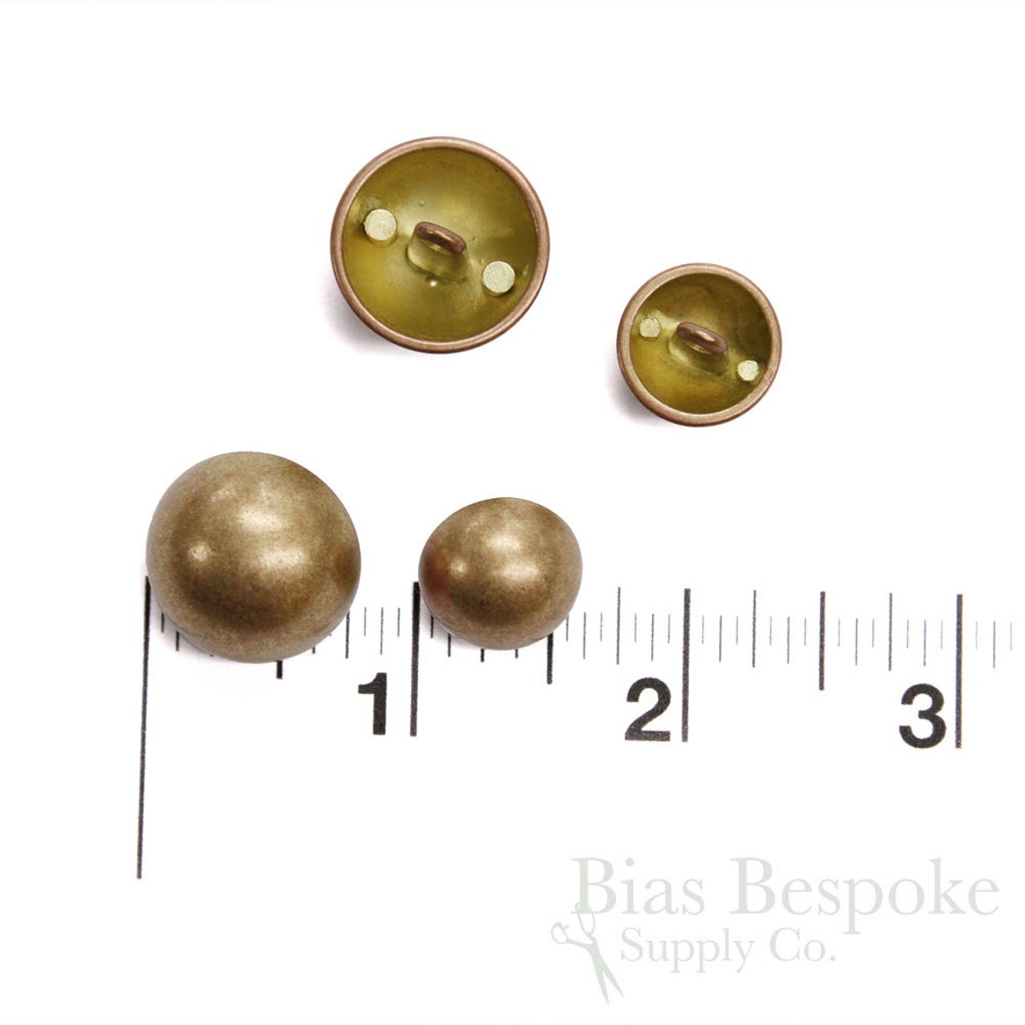 Sets of Gold and Silver Classic Dome Buttons in Two Sizes | Etsy