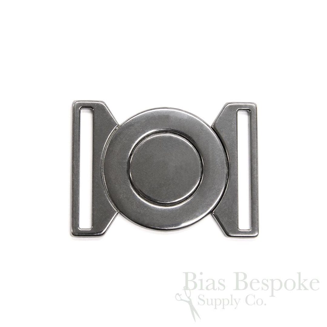 Large and Small Round Interlocking Gunmetal Buckles, Made in Italy - Etsy