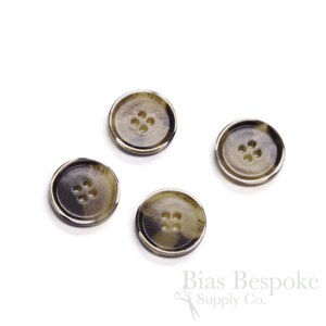 Set of 11 Tan Modern Burnt-edge Suit Buttons, Made in Italy - Etsy
