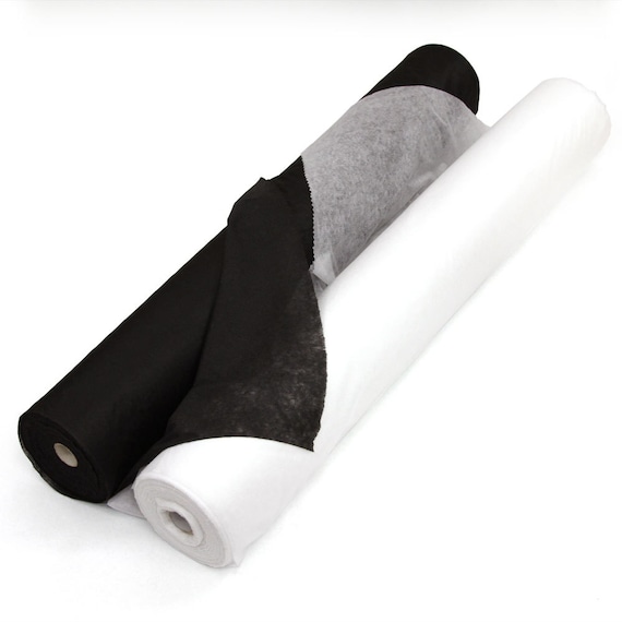 Lightweight Non-woven Fusible Interlining Fabric Black and - Etsy