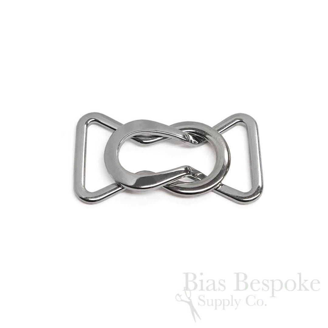 3/4" Wide Interlocking Silver Buckle, Made in Italy - Etsy