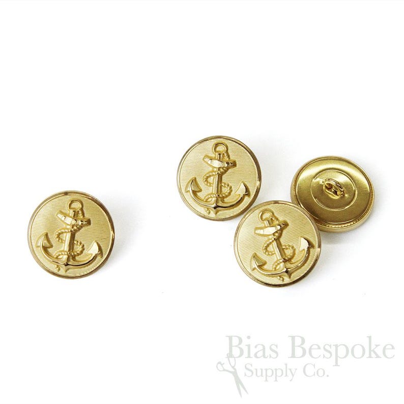 Sets of Handsome Gold Anchor Buttons in Three Sizes, Made in France - Etsy