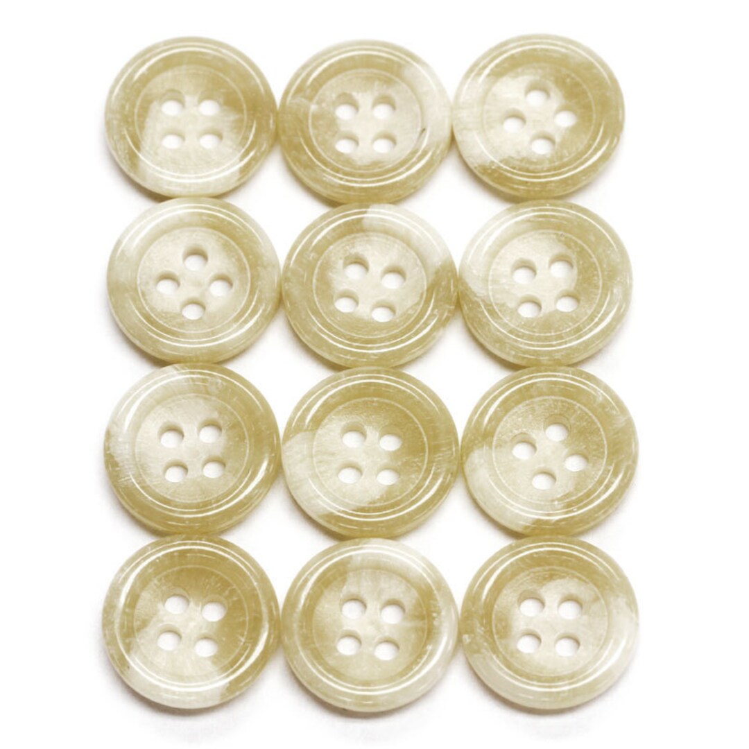 Set of 12 Horn-effect Tan Colored Buttons, 24 Line - Etsy