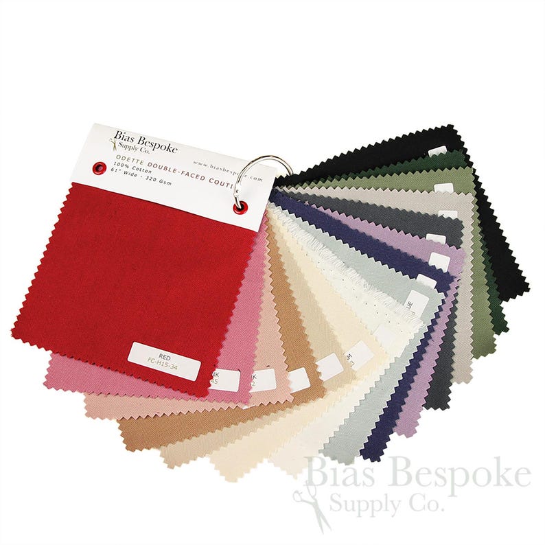 Sample Book: ODETTE Double-faced Herringbone Coutil, 15 Color Samples ...