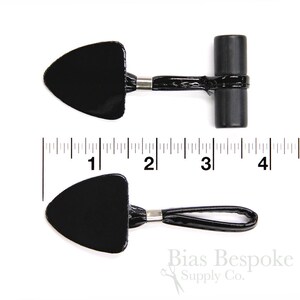6 1/4" Black Patent Leather Toggle, Made in Italy - Etsy
