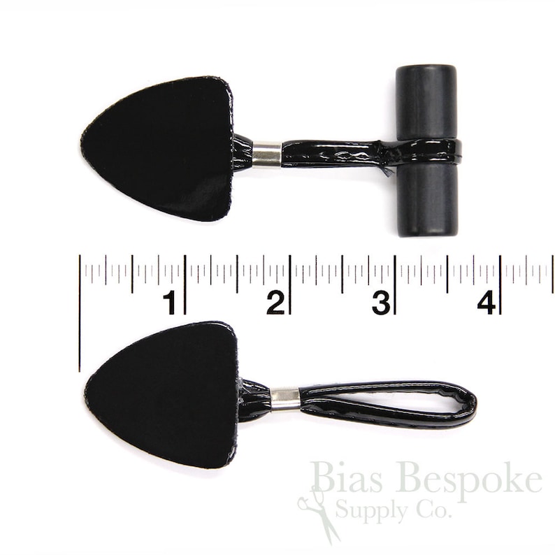 6 1/4" Black Patent Leather Toggle, Made in Italy - Etsy