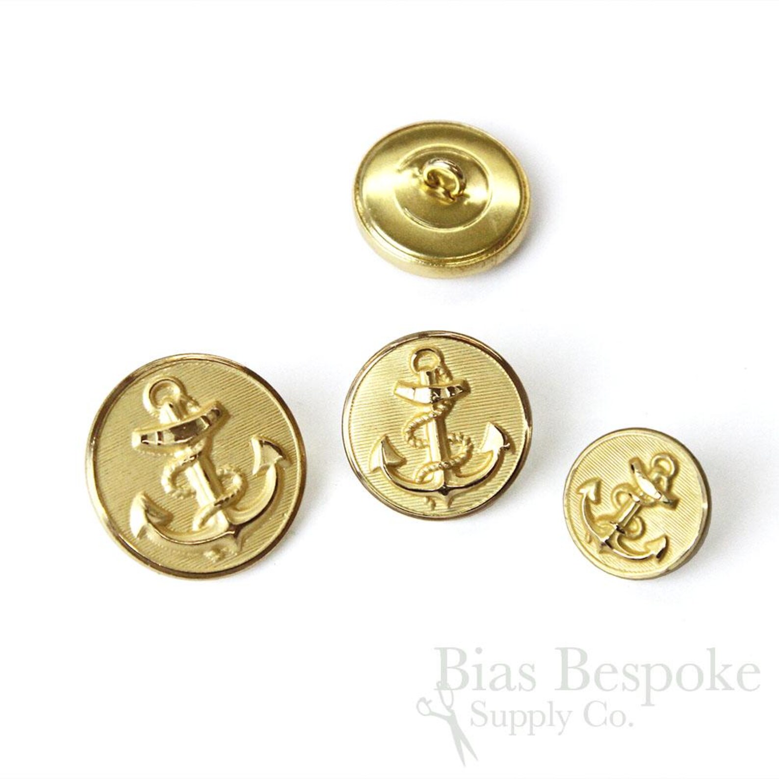 Sets of Handsome Gold Anchor Buttons in Three Sizes, Made in France - Etsy