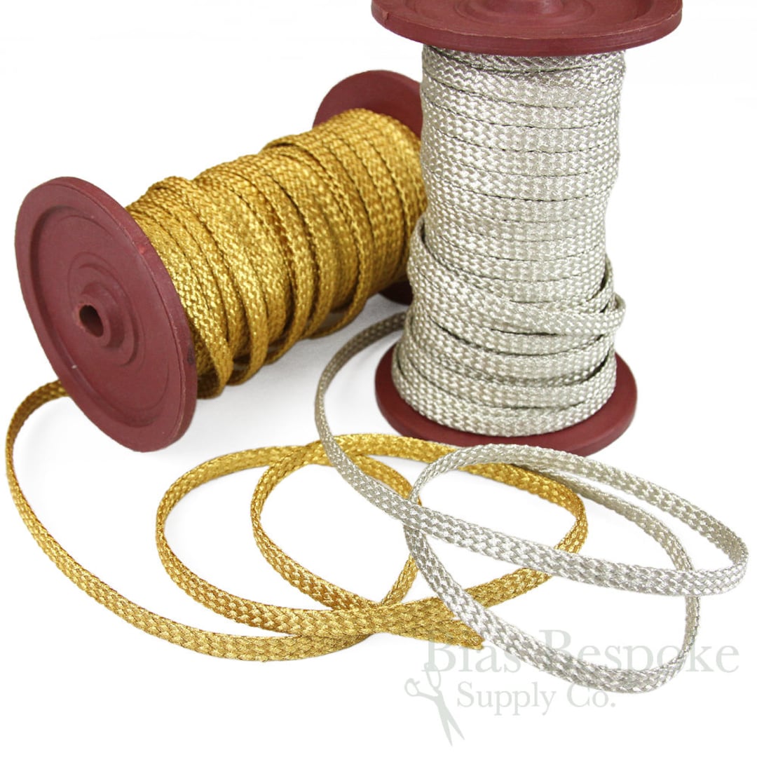 LULLY 7mm Plaited Metallic Flat Cord (for Loops and Curves) - Etsy