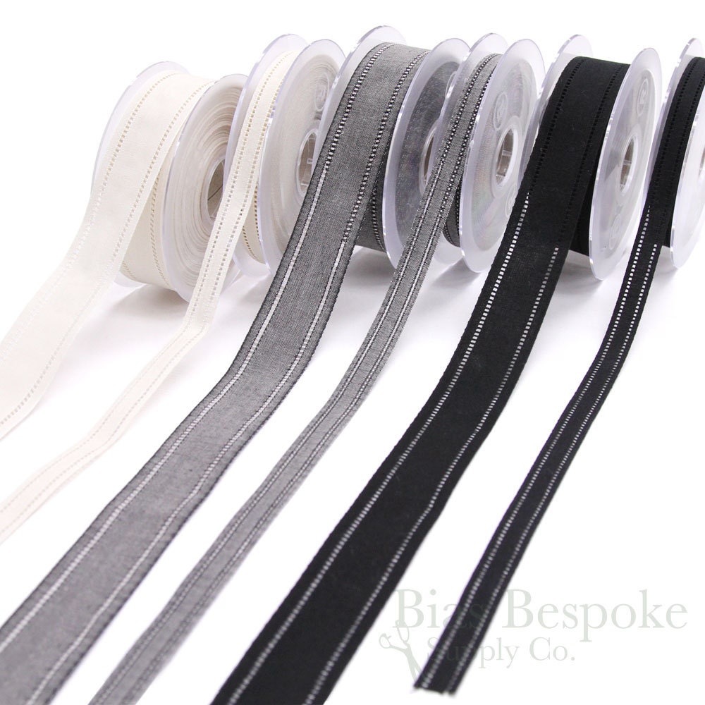 CLARA Cotton Eyelet Ribbon, Made in Italy in Two Widths and Three ...