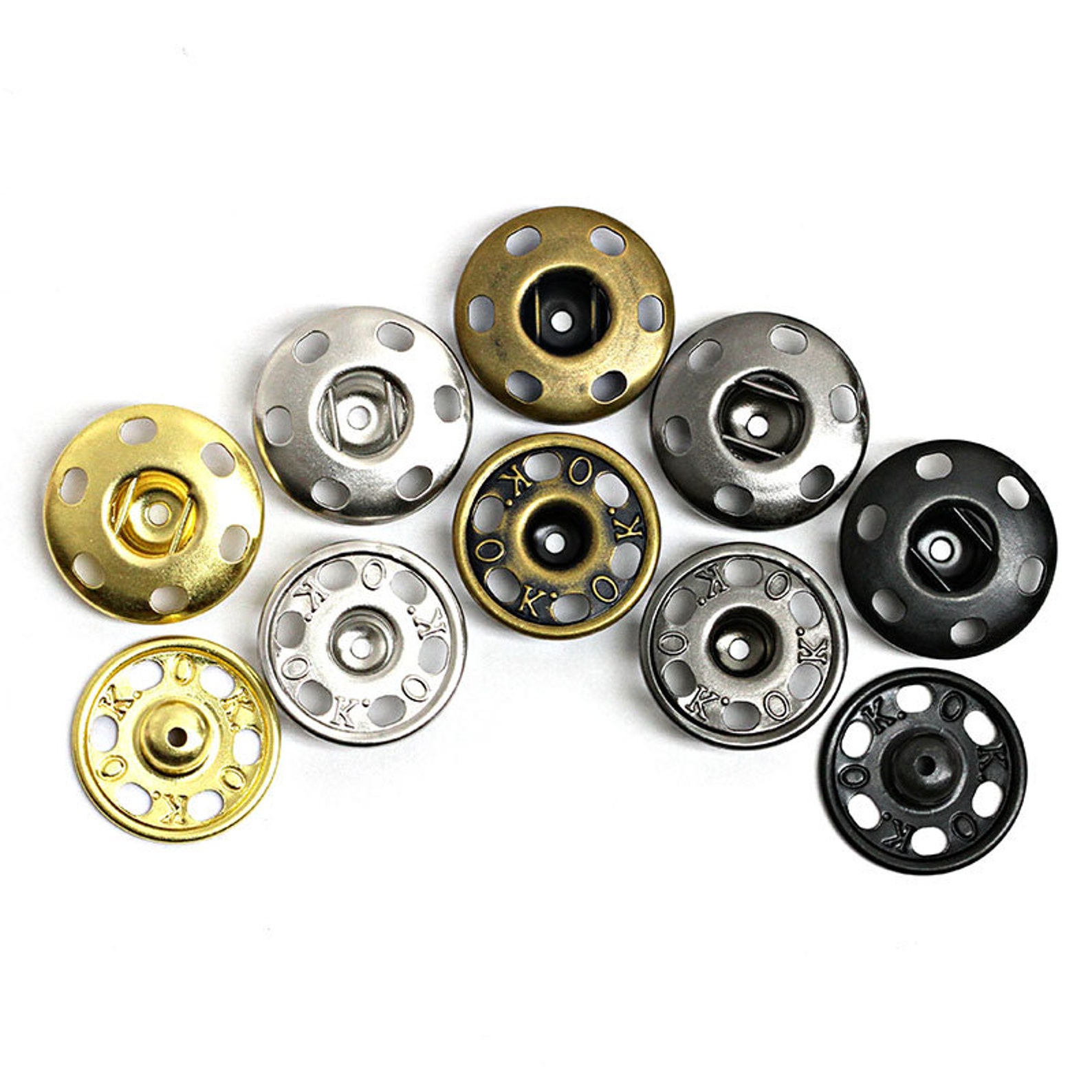 60 Sets of High Quality Sew-on Snaps, 19mm, 5 Colors Available - Etsy