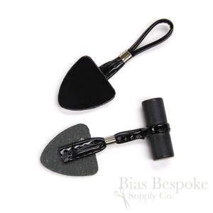 6 1/4" Black Patent Leather Toggle, Made in Italy - Etsy