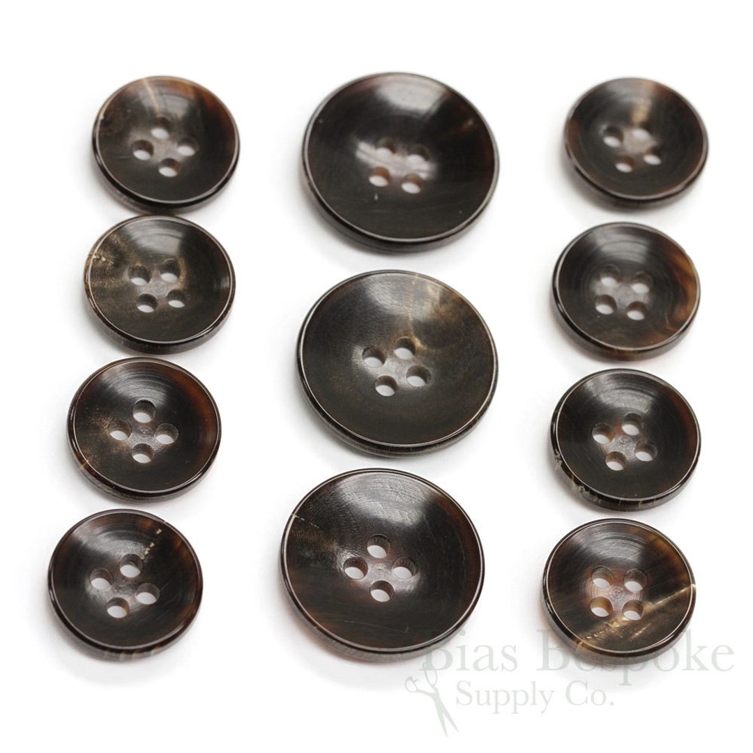 Sets of Modern Dark Brown Genuine Horn Suit Buttons, Made in Germany - Etsy