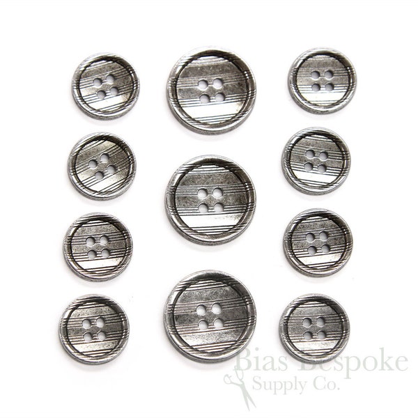 Silver Buttons - Etsy