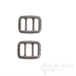 Parallel Lines Antique Silver Buckles for Trousers and Belts, Made in ...