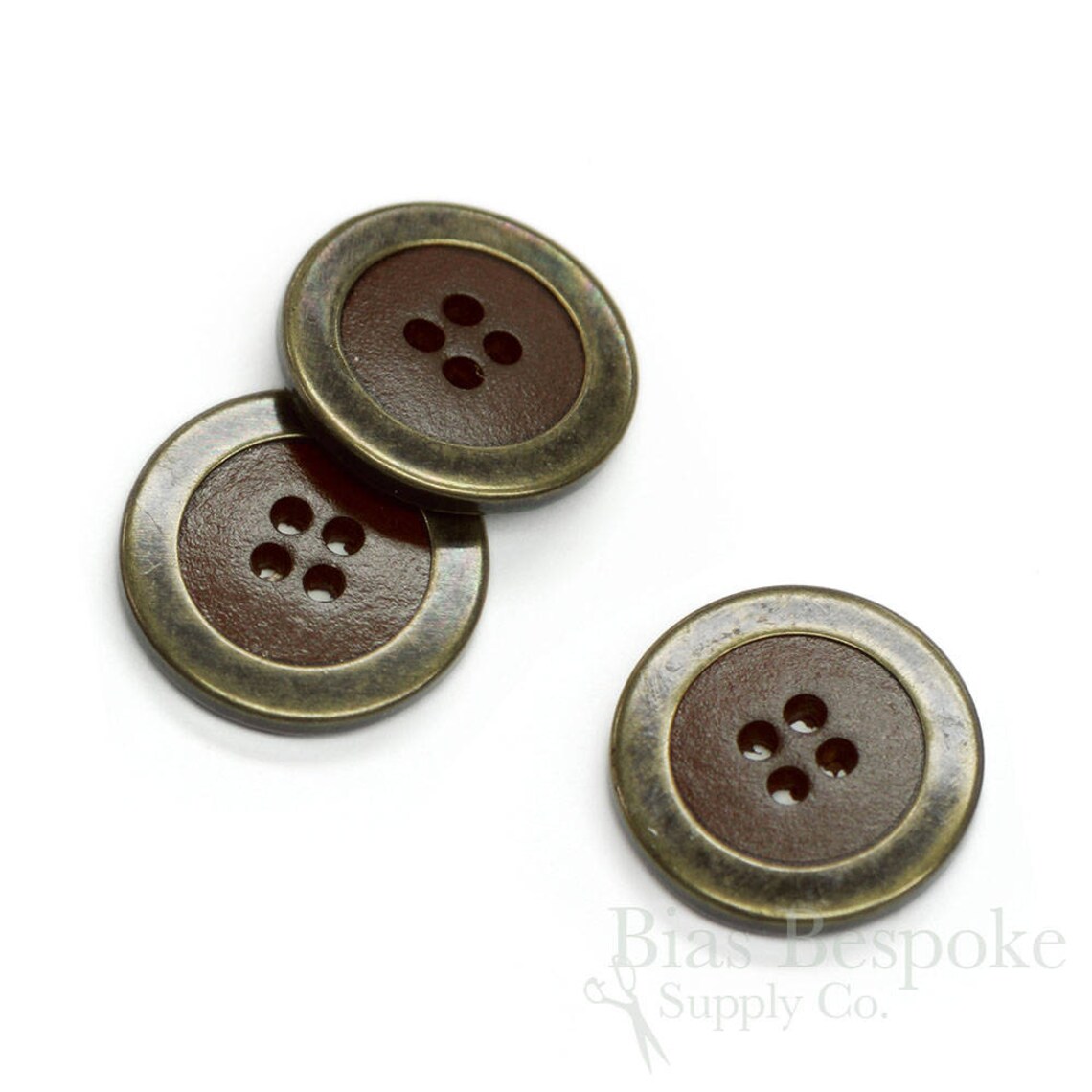 Dark Brown Leather Suit & Overcoat Buttons With Wide Metal | Etsy