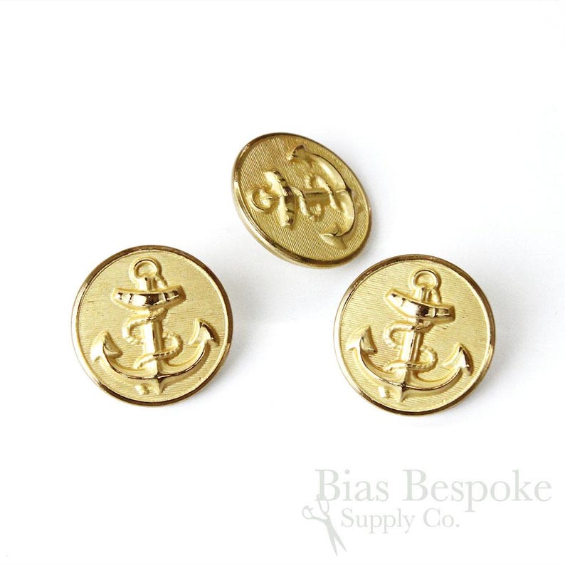 Sets of Handsome Gold Anchor Buttons in Three Sizes, Made in France - Etsy