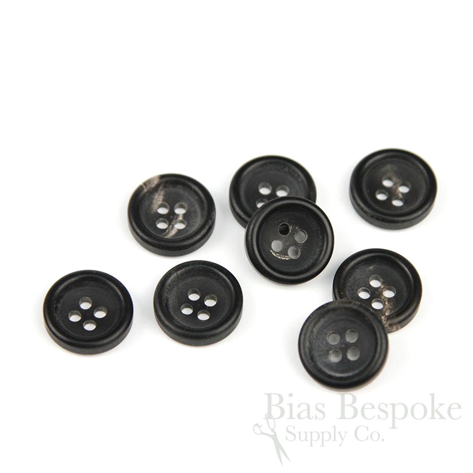 FIRPO Faded Matte Black Real Buffalo Horn Buttons, Made in Italy - Etsy