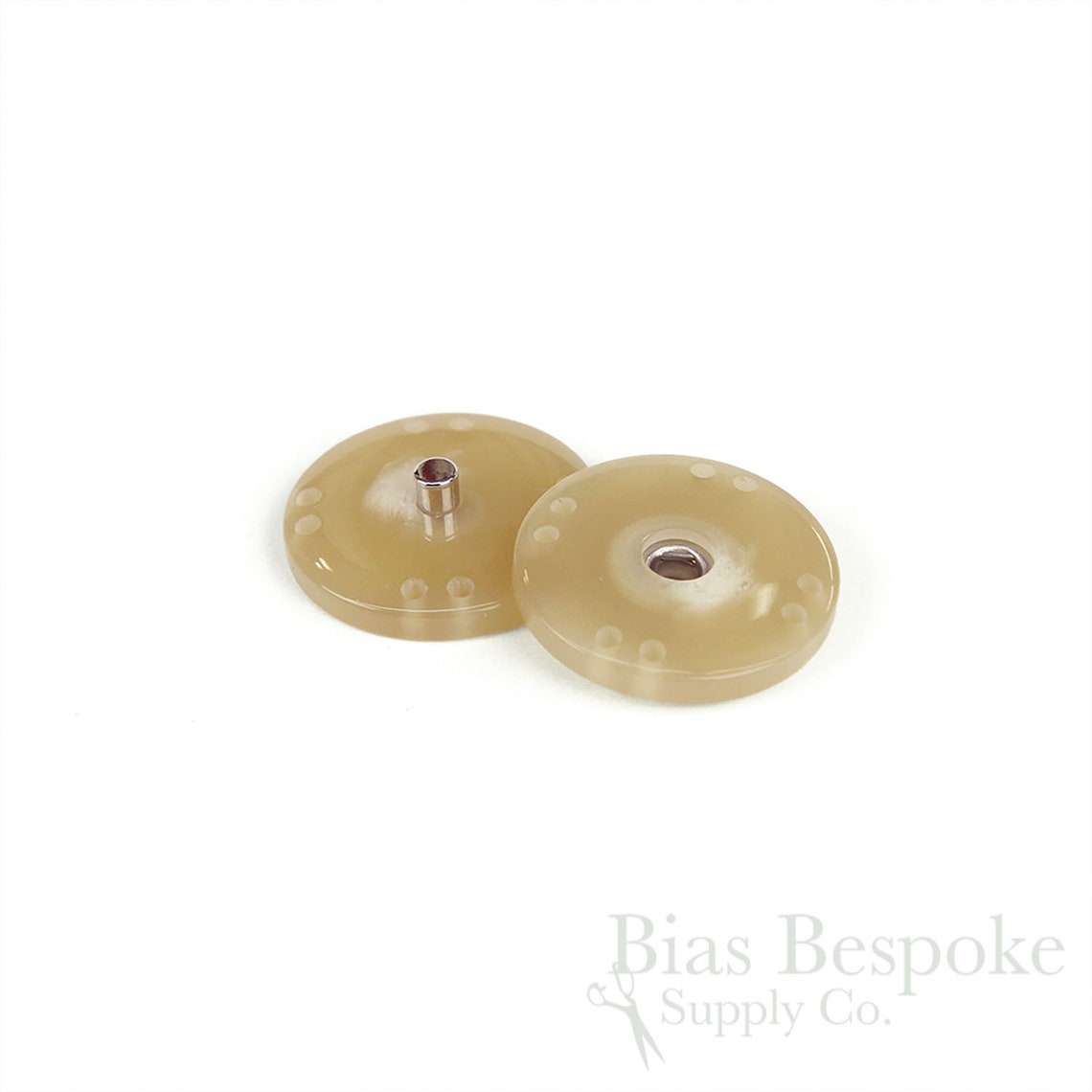 CRUZ Light Tan Horn-effect Sew-on Snaps, Made in Italy - Etsy