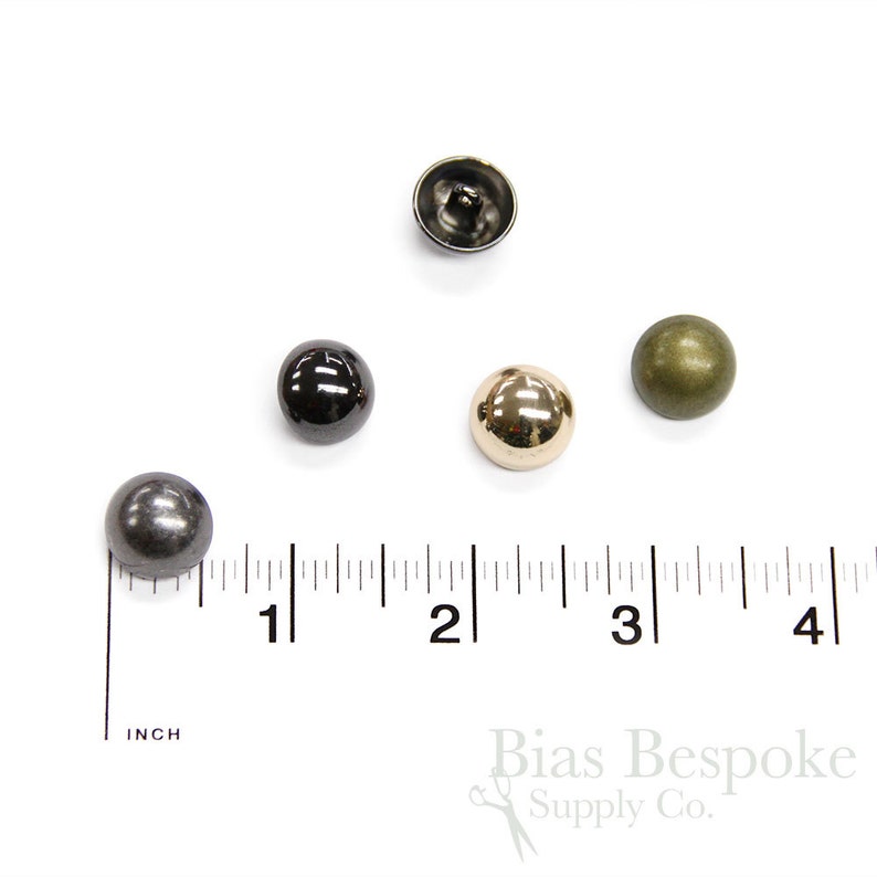 Set of 12 Classic Dome Buttons Four Colors Available Made in - Etsy
