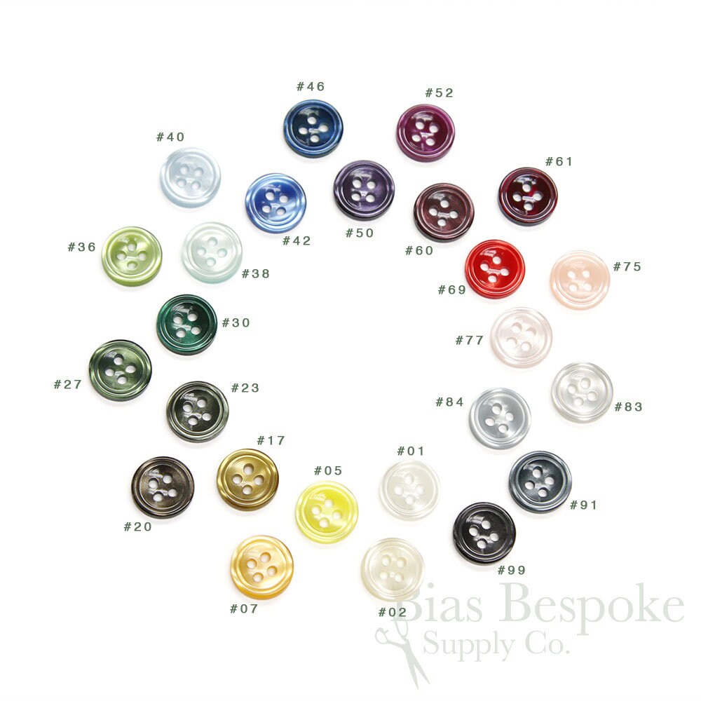 Set of 12 Luminescent Shirt Buttons Made in Italy | Etsy