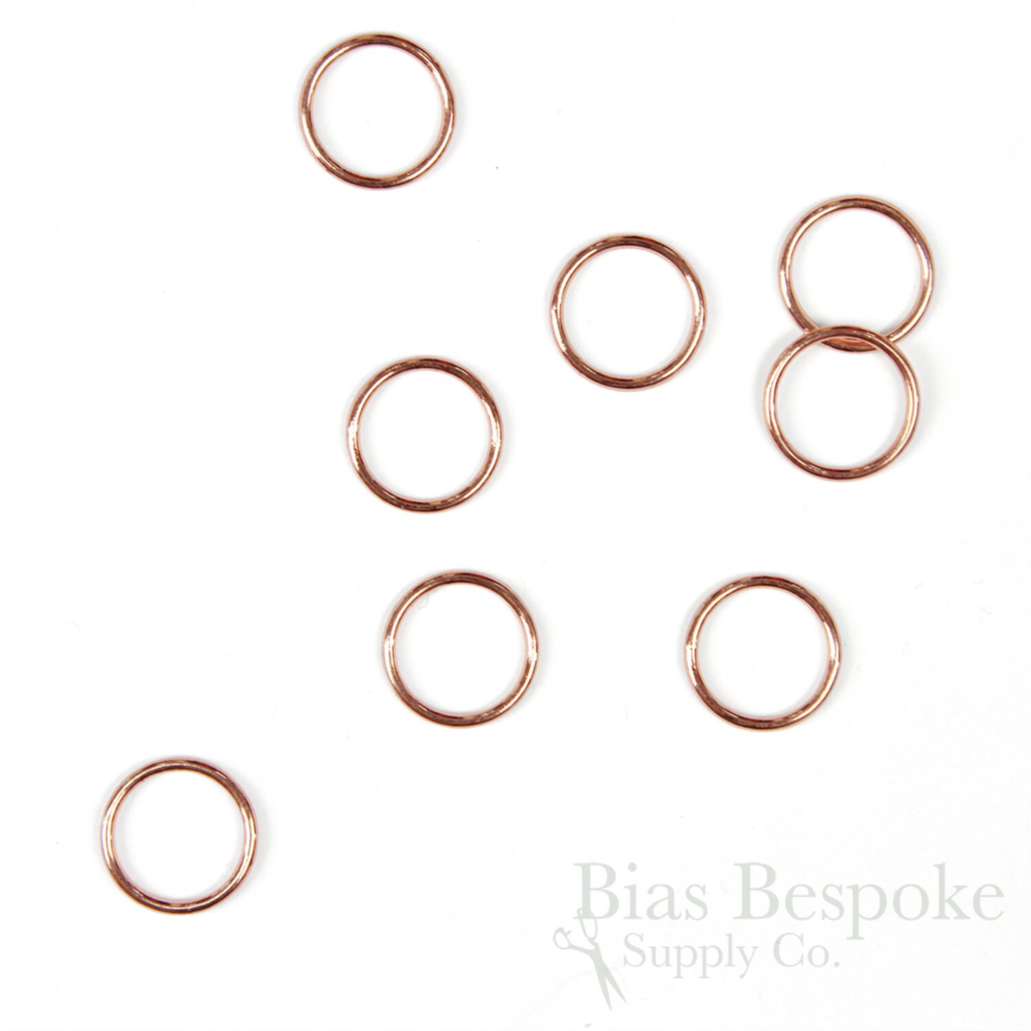 Set of 50 Rose Gold Colored Metal Rings for Lingerie-making | Etsy