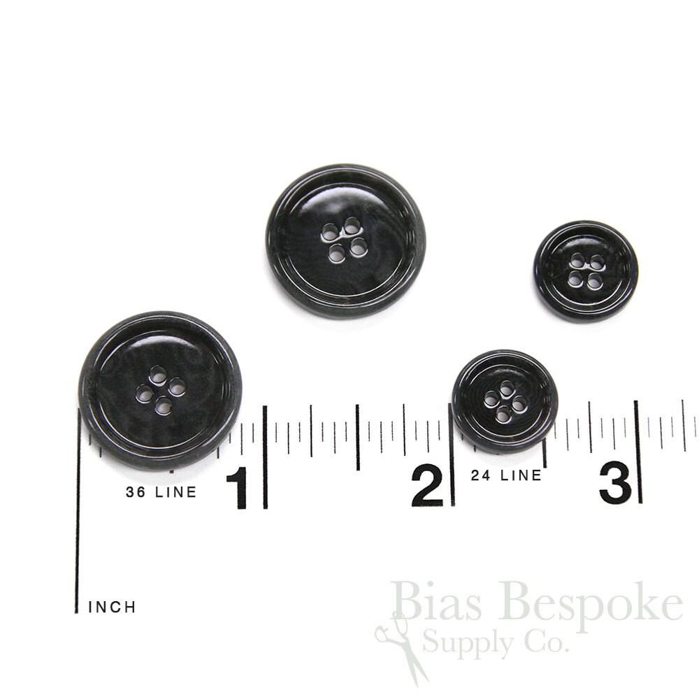 Set of Classic Charcoal Gray Lacquered Corozo Suit Buttons | Etsy