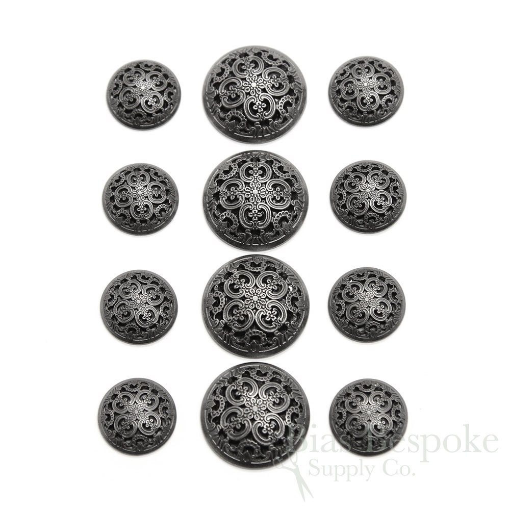 Antique Silver Metal Filigree Buttons in Two Sizes - Etsy