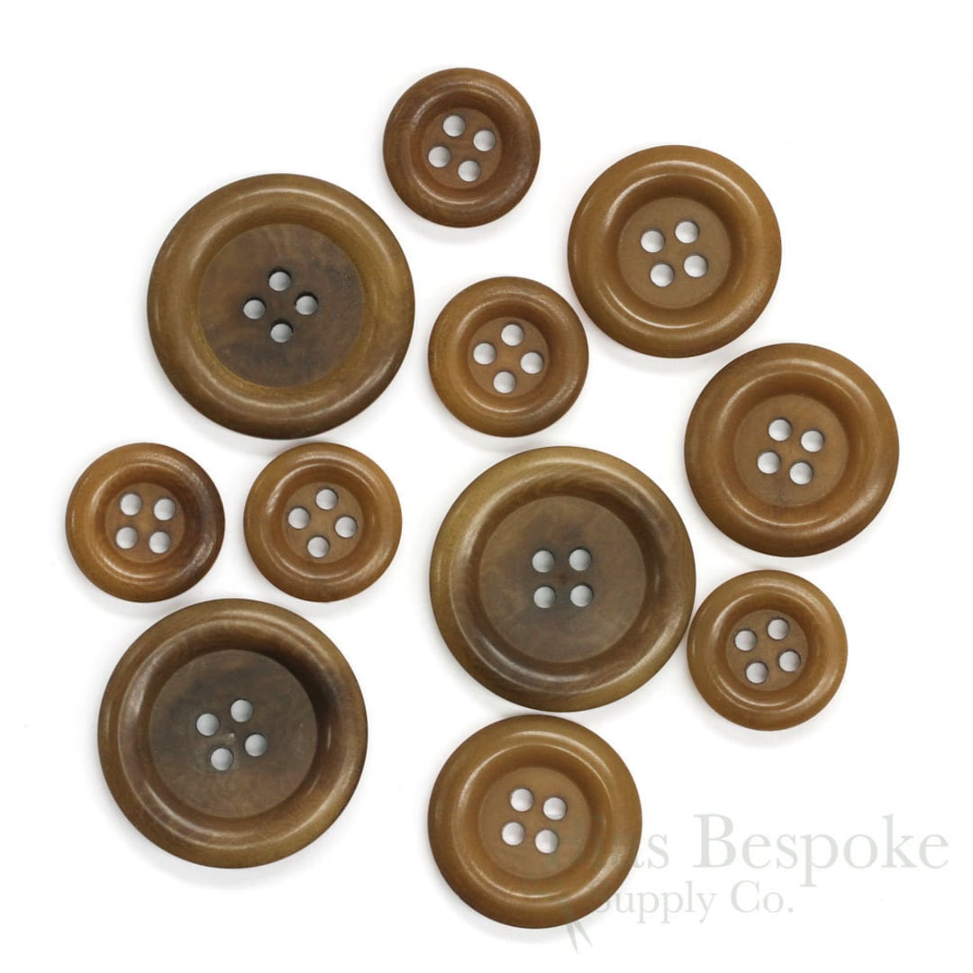Sets of Medium Brown Corozo Overcoat Buttons, Made in Germany - Etsy