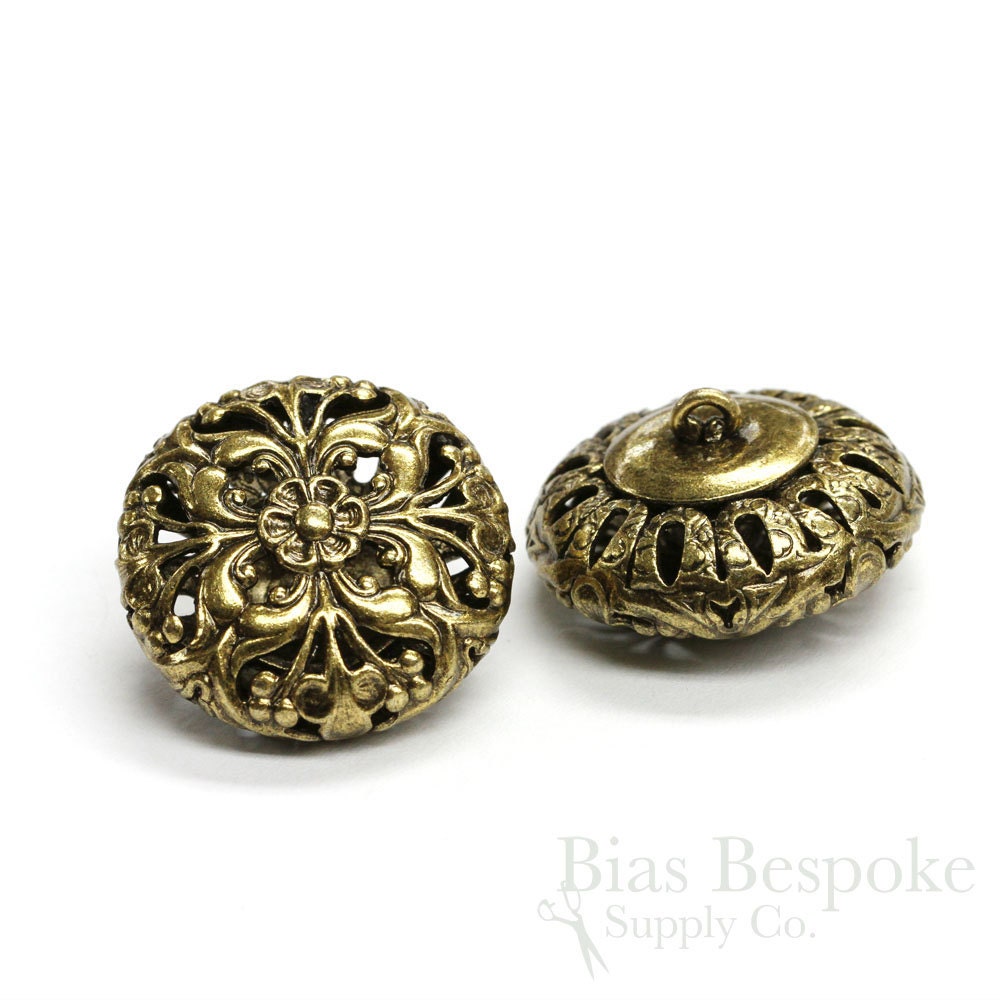 Magnificent Gold Filigree Buttons in Two Sizes Made in France - Etsy
