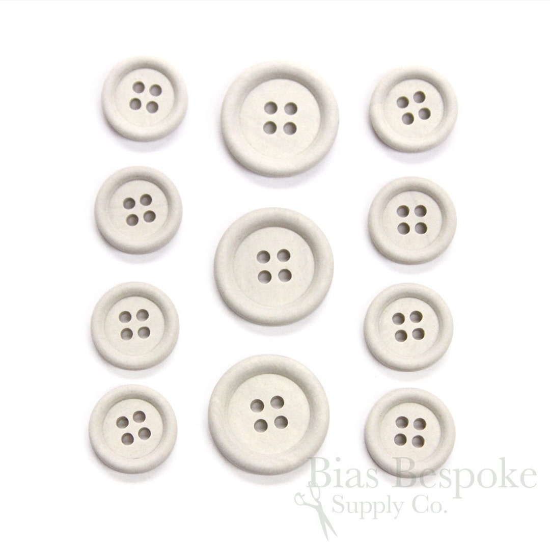 Milk White Classic Wood-effect Suit Buttons, Made in Italy - Etsy