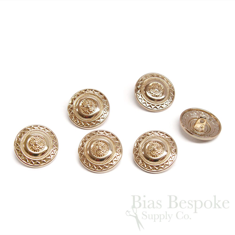 Patterned Rose Gold Color Buttons in Two Sizes | Etsy