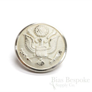 US Military Silver Uniform Buttons in Three Sizes, Made in France - Etsy
