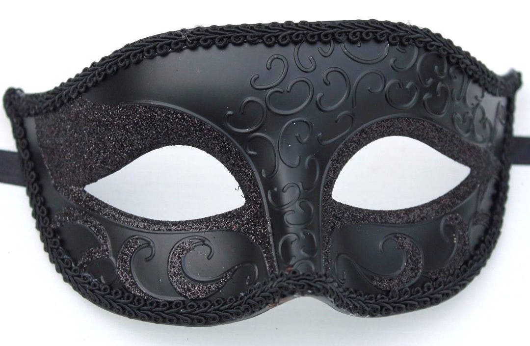 Mens or Ladies Black Masquerade Mask Straight Top - Etsy