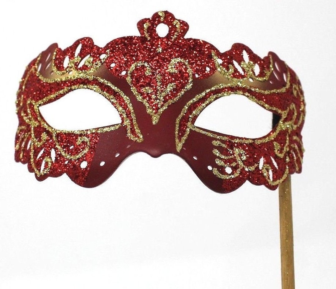 Red and Gold Rialto Venetian Masquerade Party Carnival Ball Eye Mask ...