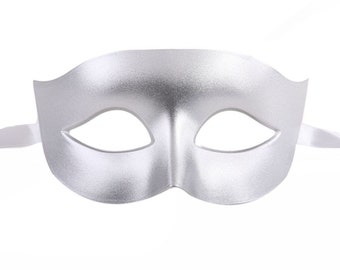 Mens Silver Grey Greek Roman Soldier God Masquerade Ball Mask ...