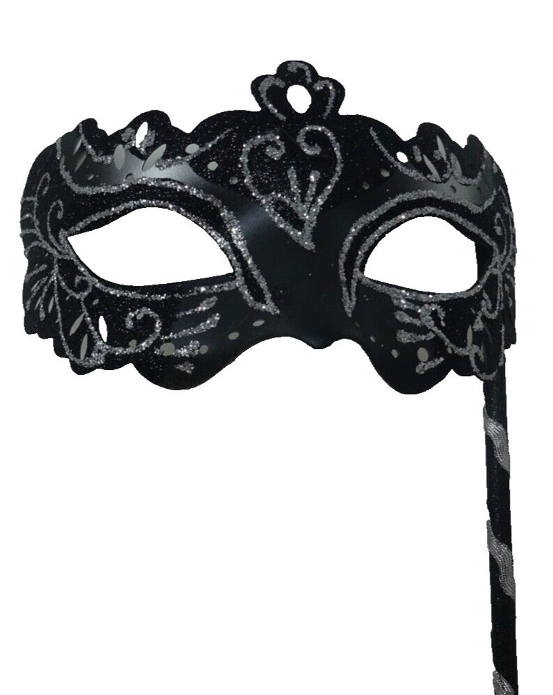 Black and Silver Rialto Masquerade Mask for Masked Ball Carnival Party ...