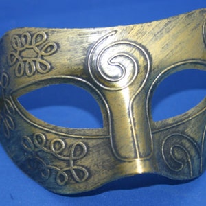 Gold Roman God Style Masquerade Mask for Men - Etsy