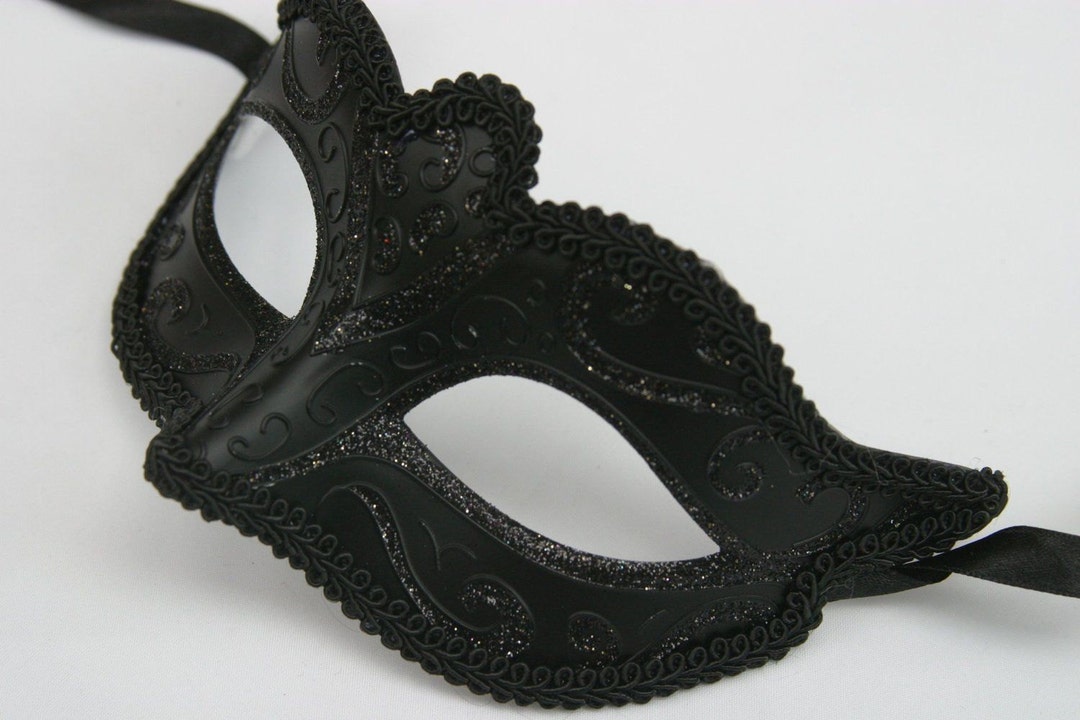 Mens or Ladies Midnight Black Masquerade Mask - Etsy