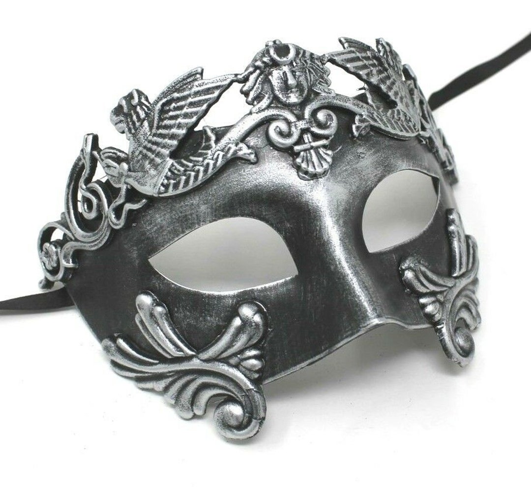 Black and Silver Roman God Masquerade Mask - Etsy