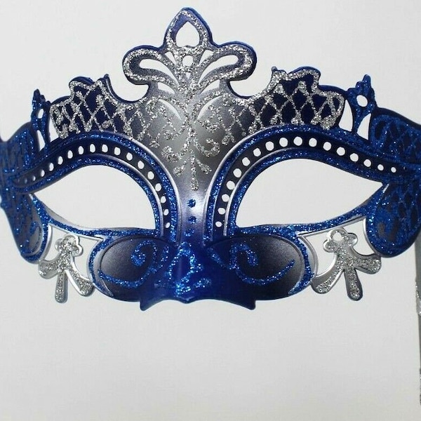 Blue Masquerade Mask - Etsy