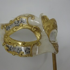 Gold and Ivory Musical Venetian Masquerade Mask for Masked Ball Prom ...