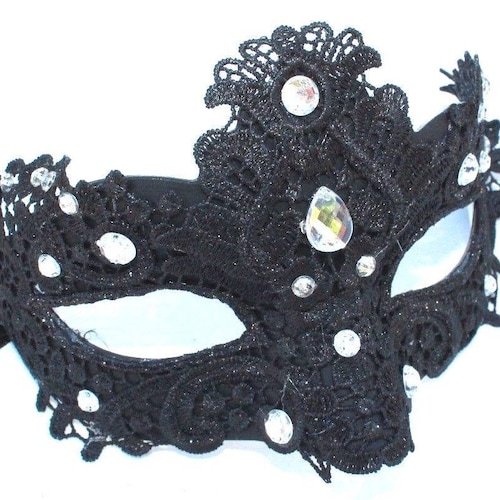 Masquerade Mask Lace Mask Black Masquerade Lace Mask Fit for - Etsy