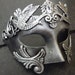 Mens Silver Grey Greek Roman Soldier God Masquerade Ball Mask ...