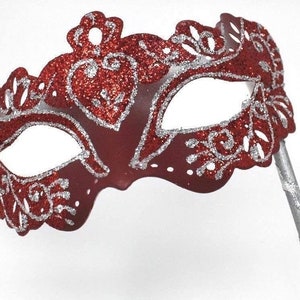 Red and Silver Rialto Venetian Masquerade Ball Party Prom Carnival Mask ...
