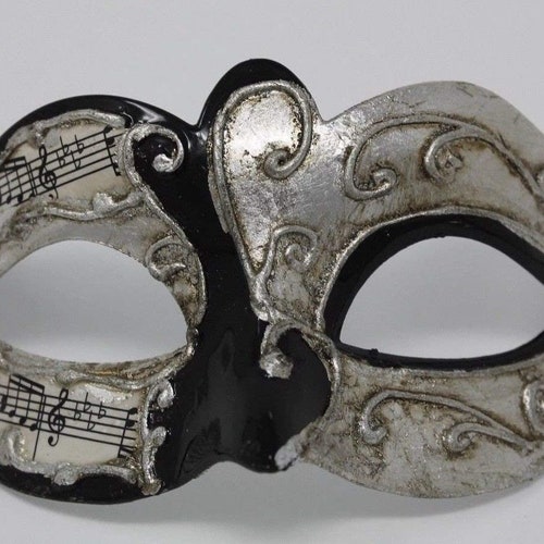 Black and Gold Musical Masquerade Mask for Masked Ball With - Etsy