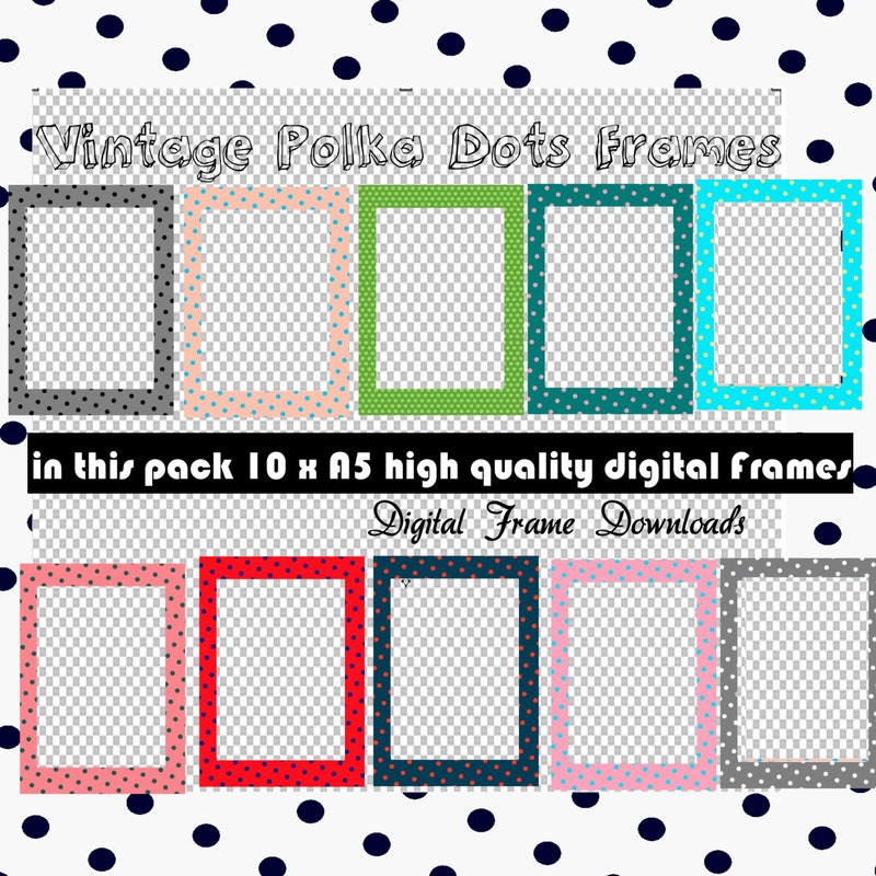 Polka Dot Frame - Etsy