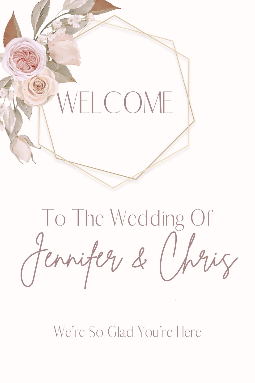 Editable Pink Welcome Sign Template - Etsy