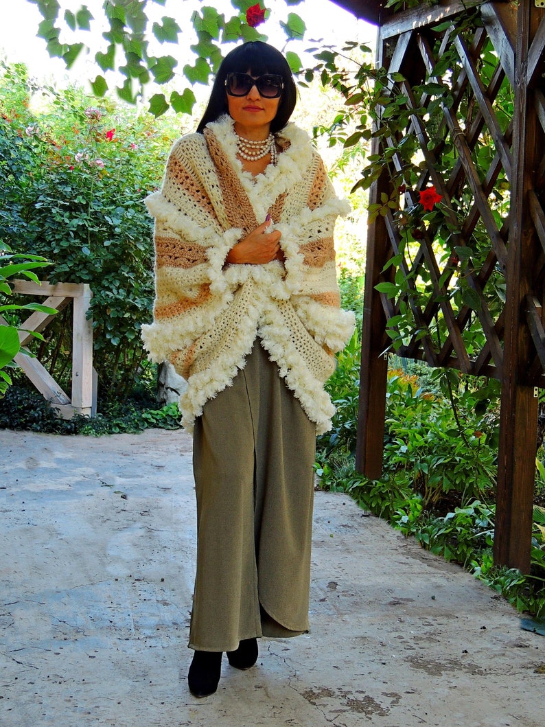 Loose Linen, Wool Chunky Hand Knit Sweater, Alternative Clothing ...