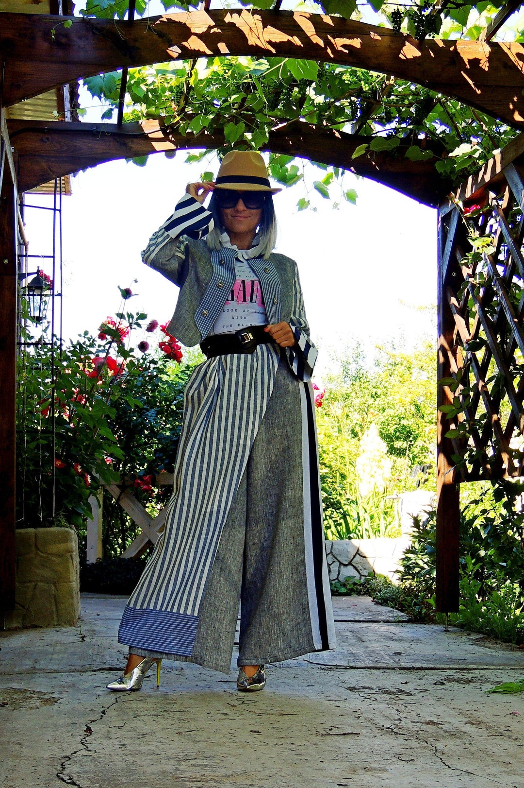 Womens Pant Suit, Pant Suit, Linen Two Piece Set, Dressy Pant Suits ...