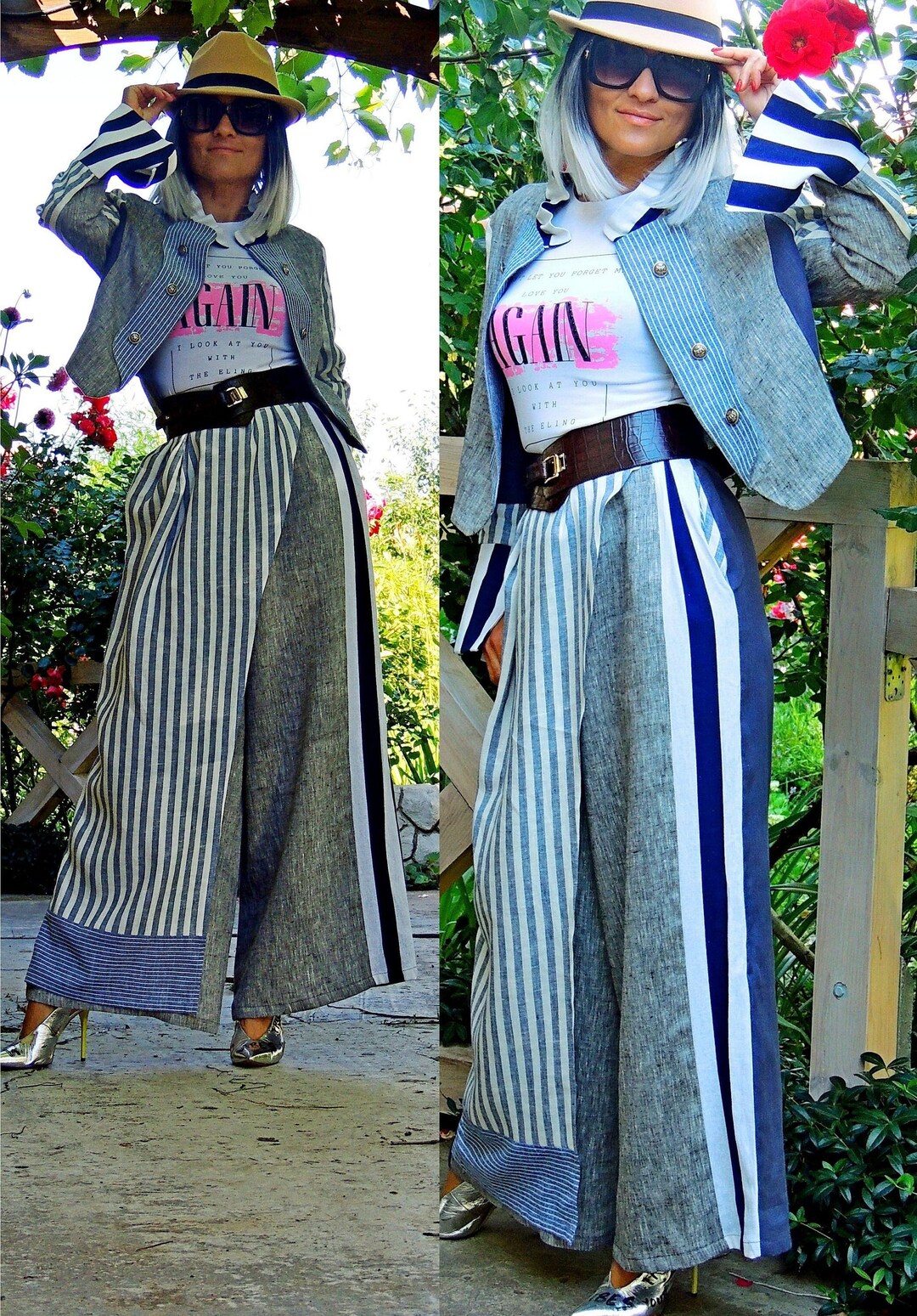 Loose Linen, Womens Linen Suit Set, Cottagecore Hemp Clothes, Women ...